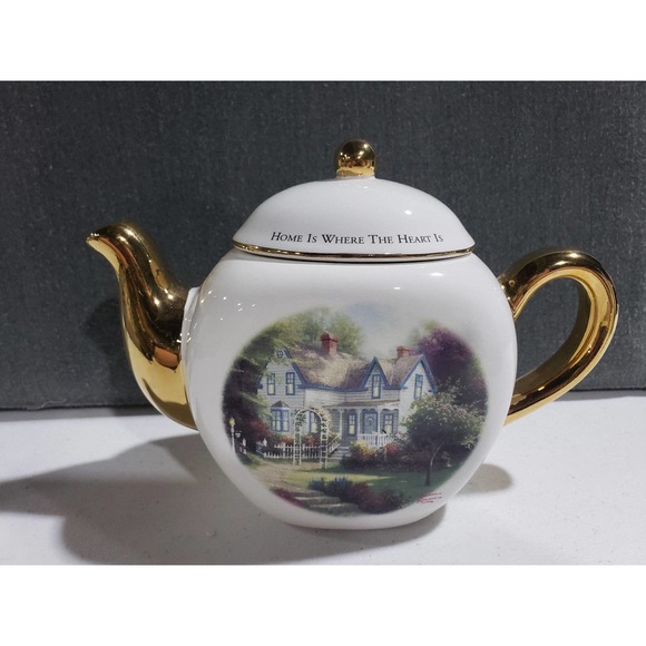 Thomas Kinkade | Accents | Thomas Kinkade Home Is Where The Heart Is Teapot | Poshmark